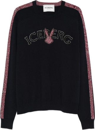 Iceberg Logo-embroidered Side-stripe Sweater