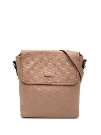 Gucci sac &agrave; bandouli&egrave;re Guccissima (2000-2015) - Marron