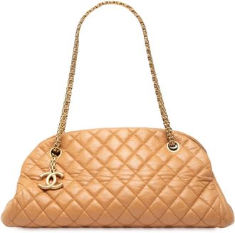 Chanel Hobo Bags - Medium Lambskin Just Mademoiselle Bowling Bag - Gr. unisize - in Braun - f&uuml;r Damen