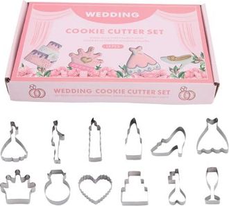 Generic Emporte-pi&egrave;ces de mariage, ensemble demporte-pi&egrave;ces,12X Emporte-pi&egrave;ce en acier inoxydable pour la Saint-Valentin - Moule de d&eacute;coration de g&acirc;teau Sandw