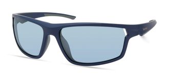 Timberland TBA9271 Herren Sonnenbrille, Casual Sonnenbrille in Leichtgewicht, Rechteckige Linsenform, Polarisierte Rauchgl&auml;ser, Mattes Blau