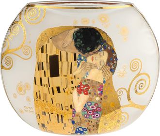 Gustav Klimt Goebel Vase Artis Orbis - Der Kuss aus Glas, Ma&szlig;e: 26cm x 10cm x 22cm, 67-000-74-1
