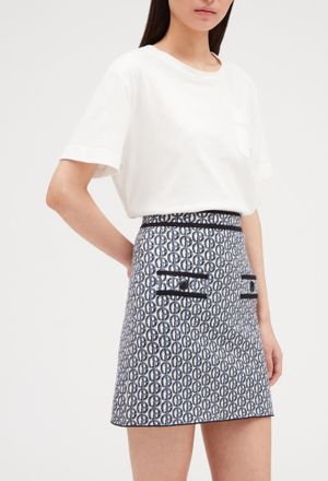 Claudie Pierlot Jupe courte maille monogramme CP