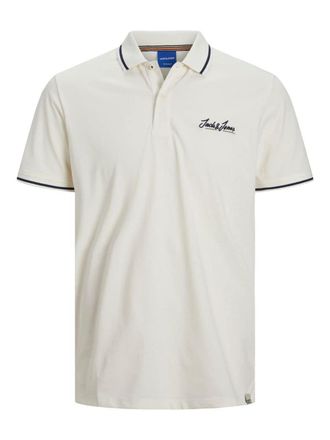 Jack & Jones Herren Jortons Polo Ss Noos Polohemd, Cloud Dancer, S