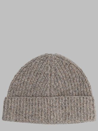 Aspesi 6C06_E89012075 Ribbed Wool Beanie - Gray