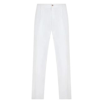 Fedeli Sommerhose mit hohem Bund - - Trousers - Herren - Wei&szlig; - 2XL
