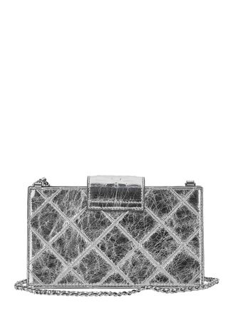 Tory Burch Womens Shoulder Bag Fleming Mini Metallic Leather Cowhide