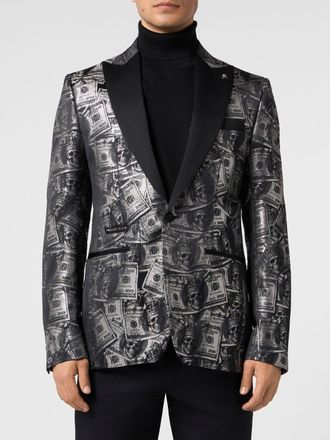 Philipp Plein Blazer Dollars en polyester &agrave; imprim&eacute; graphique