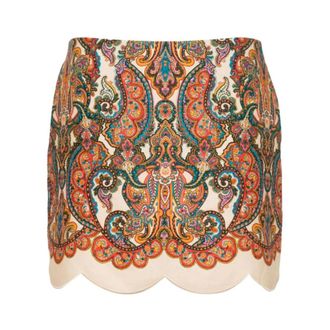 Zimmermann Femme, Jupes, Multicolore, Taille: 38 FR Mini-Jupe Brod&eacute;e avec Poches