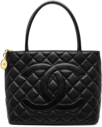 Chanel Shopper - Caviar Medallion Tote - Gr. unisize - in Schwarz - f&uuml;r Damen
