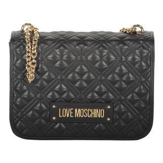 Love Moschino Gesteppte Schultertasche mit Logo - - Bags - Damen - Schwarzk - ONE SIZE