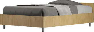 ITYhome Letto Una Piazza E Mezza Senza Rete 120x190 Quercia Nuamo