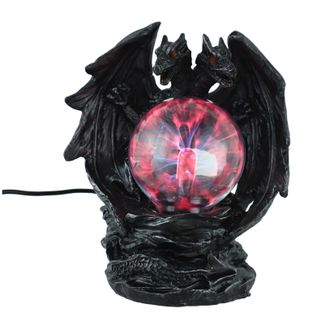 Aboofan Usb-betriebene Gothic Plasma Kugel mit Zweik&ouml;pfigem Drachen Farbwechselnde Elektrostatik-lampe f&uuml;r Halloween Dekoration Fantasy-ornament Mystische Tis
