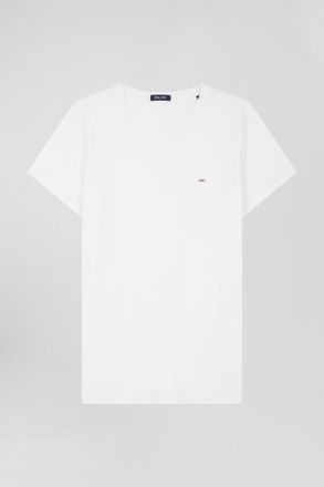 Eden Park T-shirt Femme Manches Courtes En Coton Blanc Coupe Regular