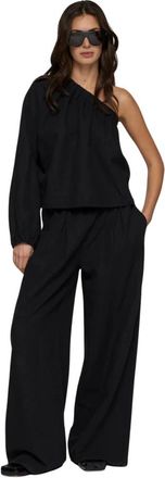 10 Days Femme, Pantalons, Noir, Taille: 38 FR Wide Pantalons