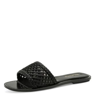 Tamaris Damen Pantolette flach, schwarz, 38 EU