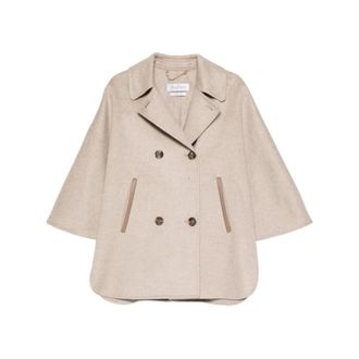 Max Mara Femme, Vestes, Beige, Taille: 38 FR Cape Courte