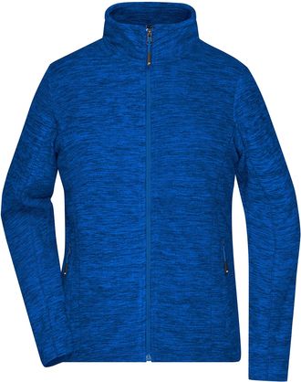 James & Nicholson Damen Melange Fleecejacke - Taillierte Microfleece Jacke in modischer Melangeoptik | Farbe: royal-melange/blue | Gr&ouml;sse: M