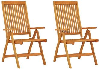 vidaXL Vidaxl - Chaises de jardin pliables lot de 2 Bois deucalyptus massif