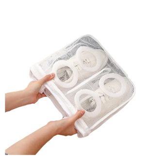 Generic 3 St&uuml;ck Netz-W&auml;schebeutel, Waschmaschine, Schuhe, Tasche, Reisetaschen, kompatibel mit verformungssicherem Schutzkleidungs-Organizer(L-white)