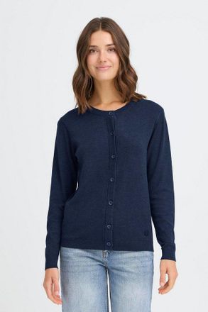 Oxmo Strickjacke OXAida Modische Strickjacke mit Knopfleiste