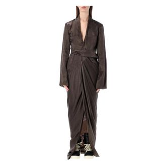 Rick Owens Wickelkleid - - Dresses - Damen - Braun - XS