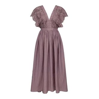 Copenhagen Muse Femme, Robes, Violet, Taille: 38 FR Élégante robe en dentelle avec jupe à volants