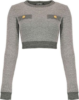 Elisabetta Franchi Top - Gris