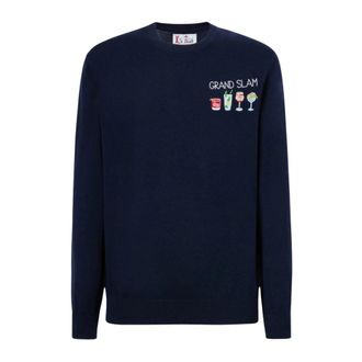 MC2 Saint Barth Rundhals-Strickware - - Knitwear - Herren - Blau - ONE SIZE
