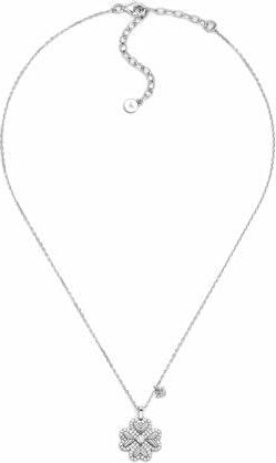 Emporio Armani Collier en argent sterling pour femme avec fermoir mousqueton, Argent Métallique