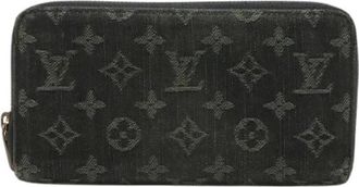Louis Vuitton Portefeuille long Monogram Denim Pre-owned - Femme - Pre-owned - Noir - Taille: ONE Size