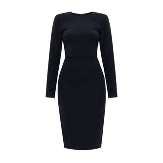 Victoria Beckham Femme, Robes, Bleu, Taille: 34 FR Robe T-shirt ajust&eacute;e &agrave; manches longues