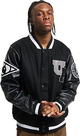Unfair Athletics College Jacket Veste dhiver pour homme, Noir, M
