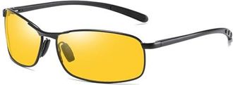 Generic Lunettes De Soleil Polaris&eacute;es Carr&eacute;es En M&eacute;tal For Hommes Et Femmes, For La Conduite Quotidienne Et Les Vacances.(Yellow)