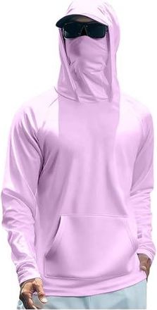 Generic T-shirt UV pour homme UPF 50+ - Sweat &agrave; capuche avec masque de nuque int&eacute;gr&eacute; - Protection solaire - Camouflage - Manches longues - S&eacute;chage rapide - Re