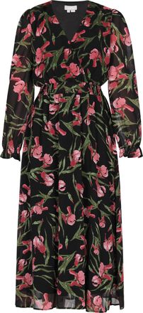 Usha Kleid Damen Schwarz Mehrfarbig