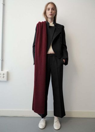 Mango &Eacute;charpe en maille 100 % cachemire bordeaux - Femme - Taille unique - MANGO