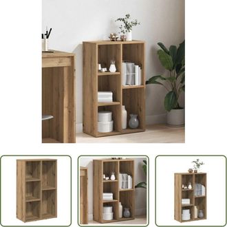 vidaXL B&uuml;cherregal Holz - B&uuml;cherregal Artisan-Eiche 50x25x80 cm Holzwerkstoff