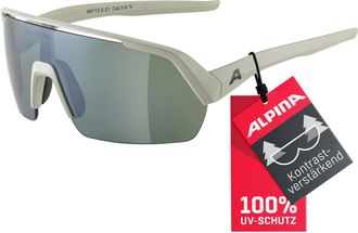 Alpina Unisex - Erwachsene, TURBO HR Q-LITE Sportbrille, cool-grey matt/silver, One Size