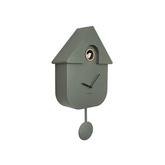 Karlsson Wanduhr Modern Cuckoo - Dschungelgrün - 8.5x21.5x41cm - Rechteck - Thermoplast - Wanduhr Modern Wohnzimmer - Wanduhren - Kuckucksuhr