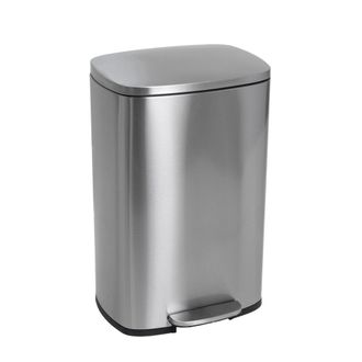 Kitchen Move Treteimer 50L Design ADMIRAL aus geb&uuml;rstetem Edelstahl mit Eimer und D&auml;mpfung