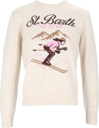 MC2 Saint Barth Neuer Pullover mit Rundhalsausschnitt - - Knitwear - Herren - Beige - M