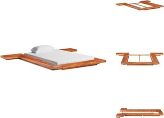 vidaXL Vidaxl - Futonbett Japanisch Akazie Massivholz 100x200 cm - Massivholzbette - Eiche Bettgestell - Japanisches Design - Single Bett - Bettgestell