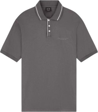 A|X Armani Exchange Polohemd in regul&auml;rer Passform aus Stretch-Jersey - - Tops - Herren - Grau - S