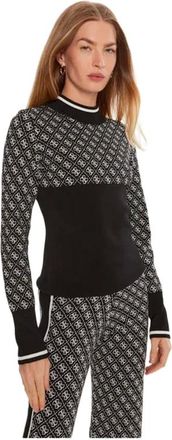 Guess Femme, Pulls, Noir, Taille: 36 FR Cheminee 4G Sweater