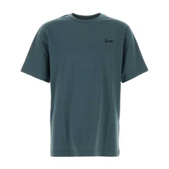 Kenzo Signature T-Shirt mit Stickerei - - Tops - Herren - Blau - L