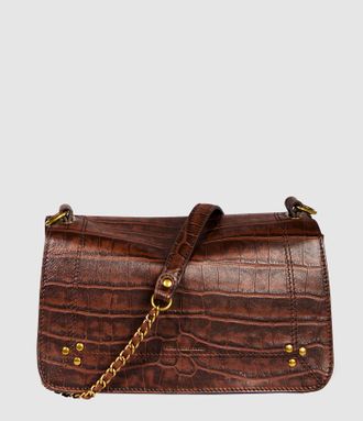 Jerome Dreyfuss Sac Bobi Imprim&eacute; Croco Cigare