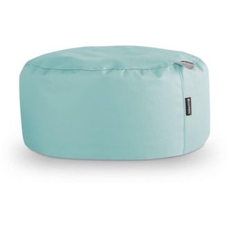 Happers Happers - Pouf Rond Similicuir Outdoor Bleu Ciel Bleu Ciel