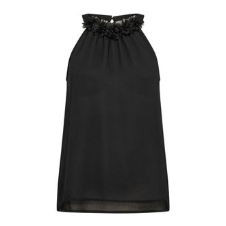 Cream Pitch Black Feminines Top mit Halsdetails - - Tops - Damen - Schwarzk - 3XL