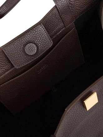 Yuzefi Womens Gyoza Tote Bag Brown Bovine Leather Handbags Hand